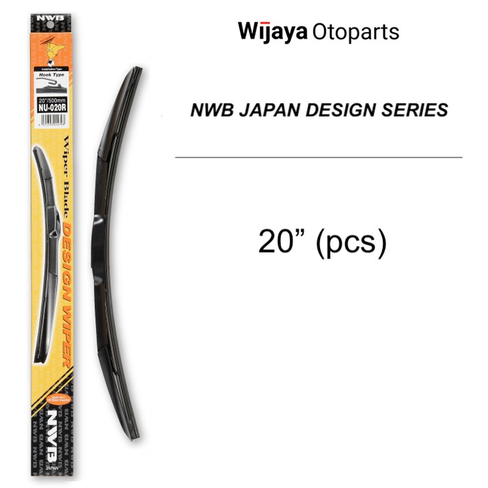 Jual Wiper Mobil ukuran 20 NWB Design Series Japan Hybrid Frameless - Satuan | Shopee Indonesia