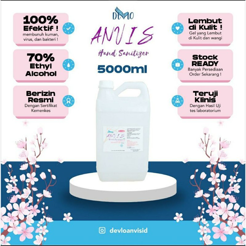 Jual DEVLO ANVIS HAND SANITIZER GEL altect alkohol 70% aseptic ...