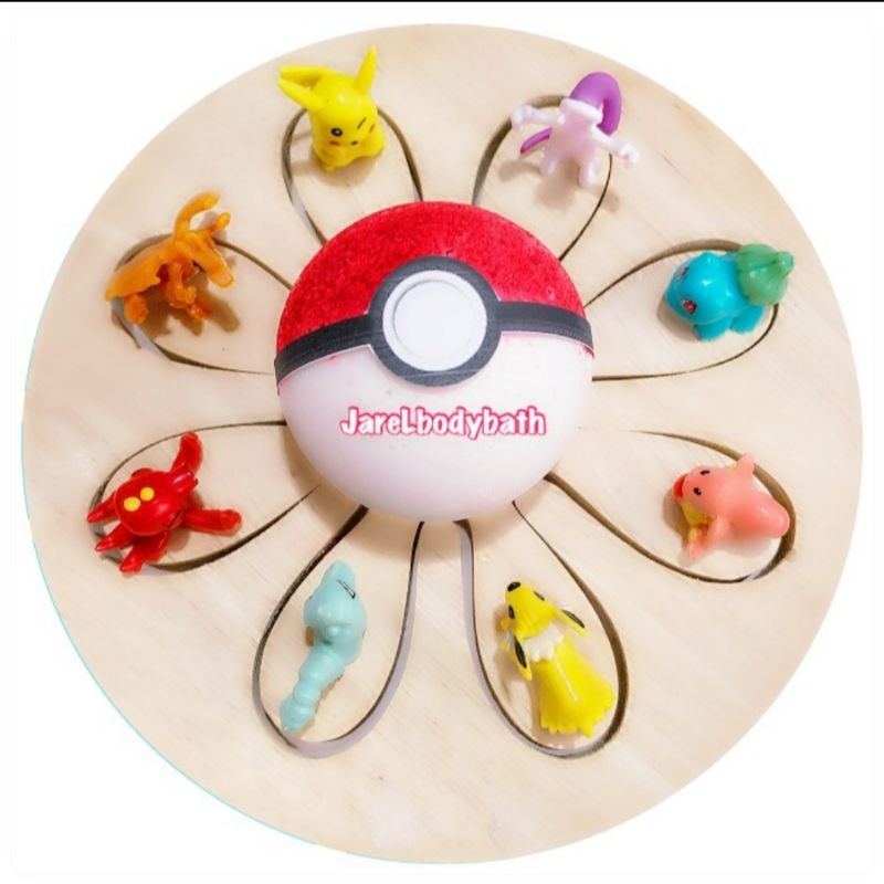 Jual SURPRISE BATH BOMB POKEBALL- POKEMON FIGURE INSIDE | Shopee Indonesia
