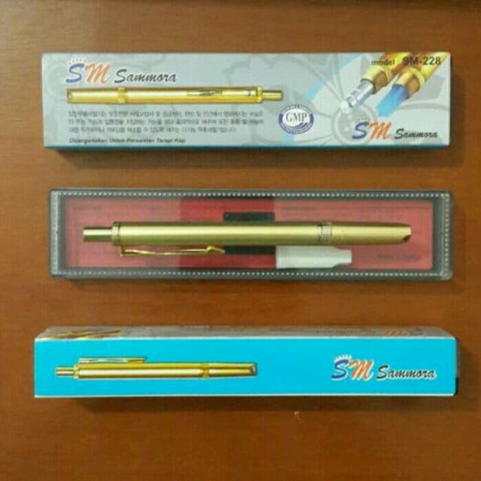 Jual Alat Kesehatan Keluarga Lancing Device / Pen Bekam Stainless Gold ...