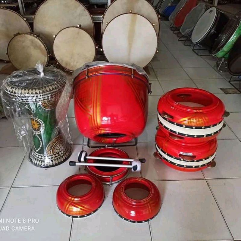 Jual Hadroh Jepara polos Fullset Motif ( Merah ) | Shopee Indonesia