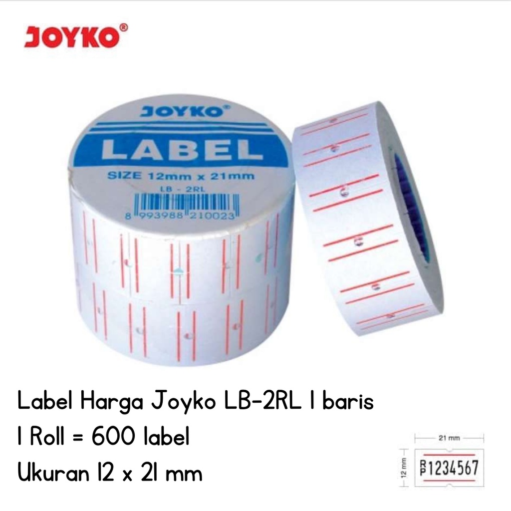 Jual Label Harga / Price Label Joyko LB-2RL 1 Baris | Shopee Indonesia