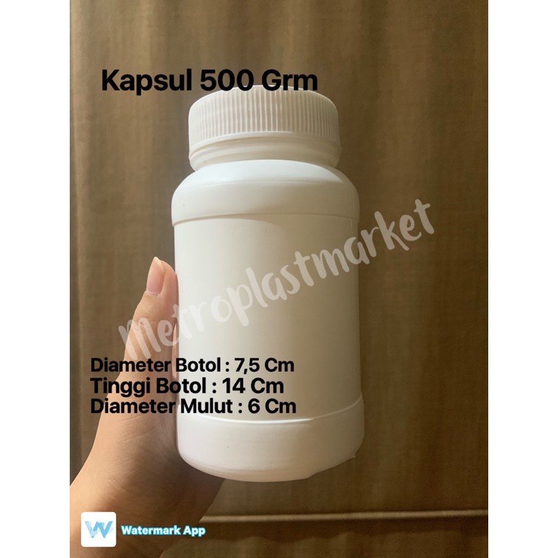 Jual botol kapsul 500 gram botol lem 500 ml POTLEM POT LEM | Shopee ...