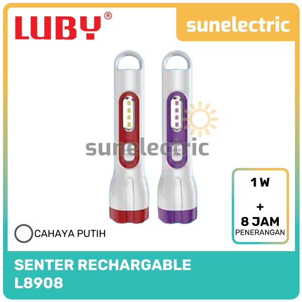 Jual Luby L8908 Lampu Senter Emergency LED / Rechargeable Handlight 1 ...