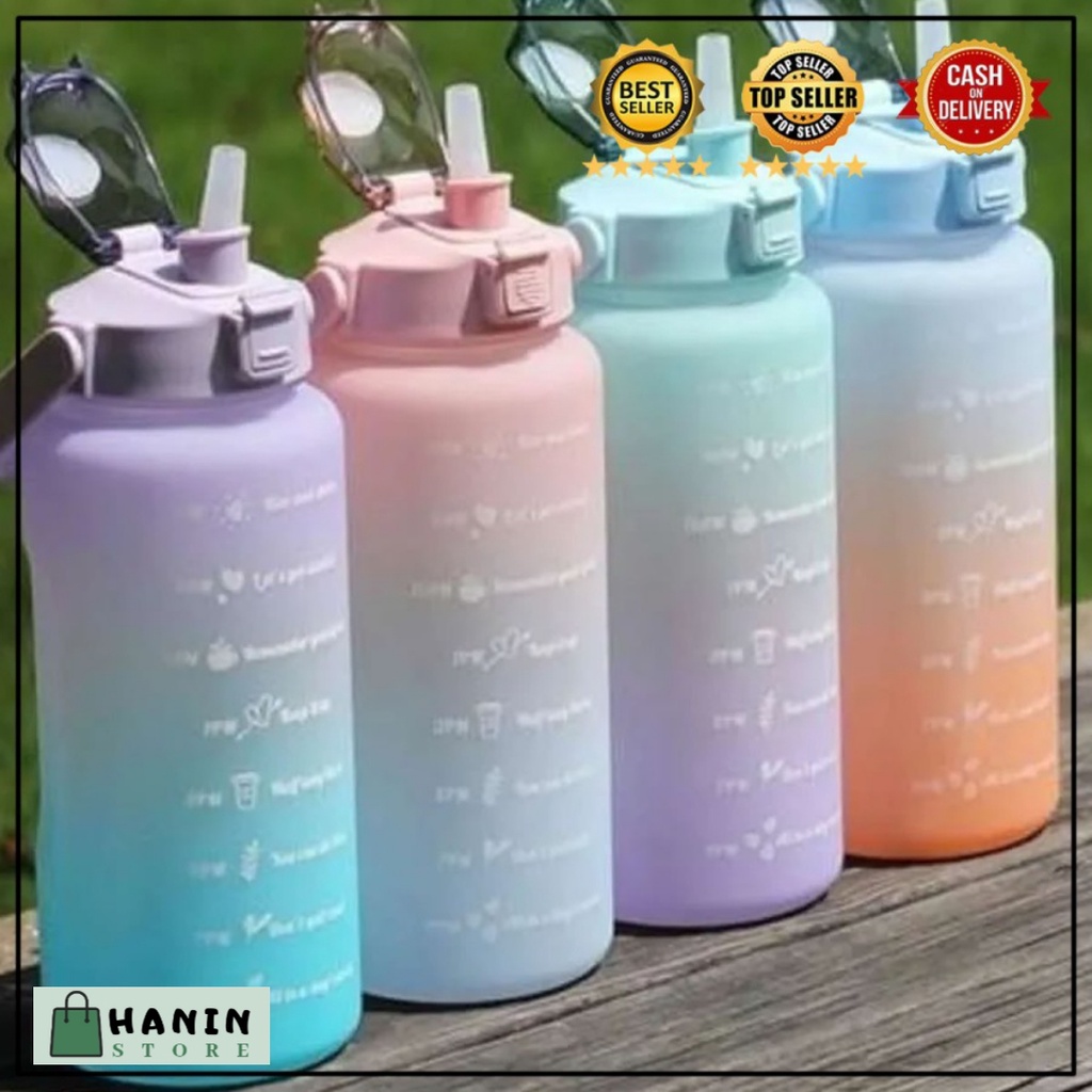 Jual BOTOL MINUM 2L WARNA GRADASI / BOTOL MINUM VIRAL MURAH PENANDA ...