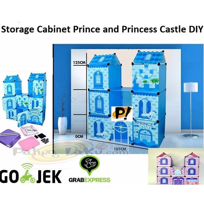Jual Lemari Premium Storage Cabinet Prince and Princess Castle DIY ...