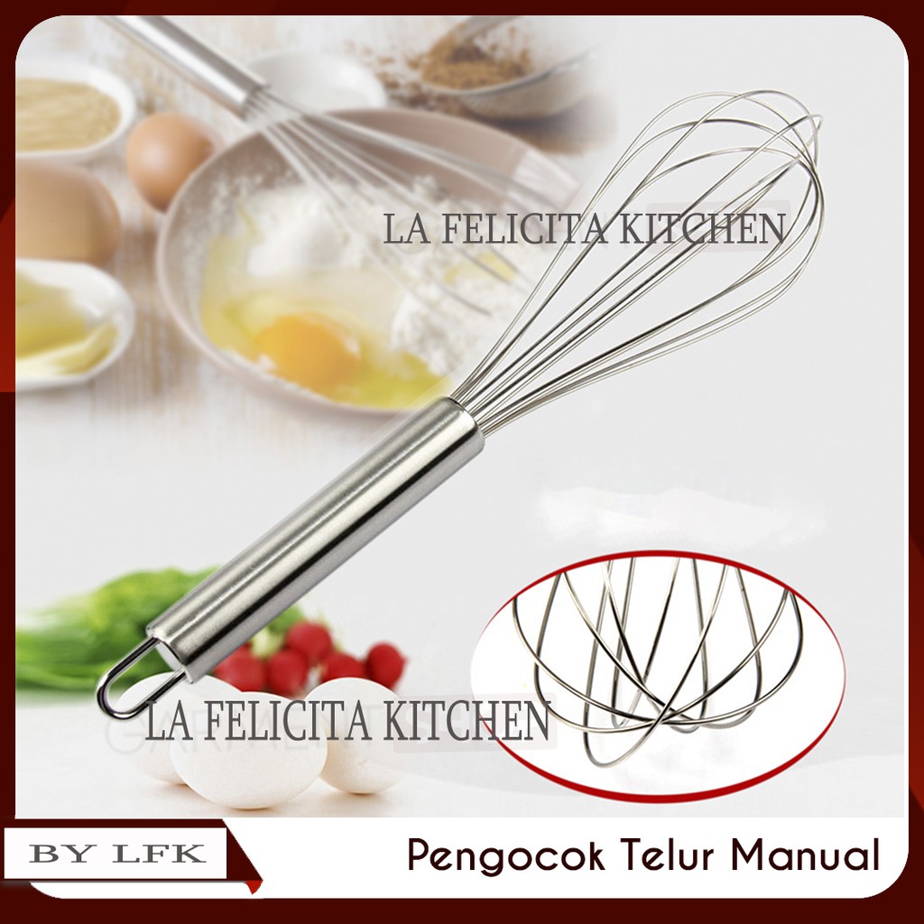Jual IMPORT SS PENGOCOK TELUR KOCOKAN TELOR WHISKER WHISK MIXER KUE ...