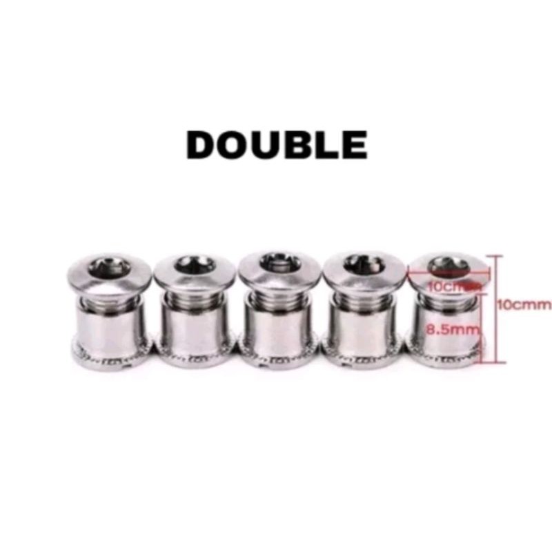 Jual Baut Chain Ring DOUBLE . Crank Dobel Bolt Nut Chainring Warna ...