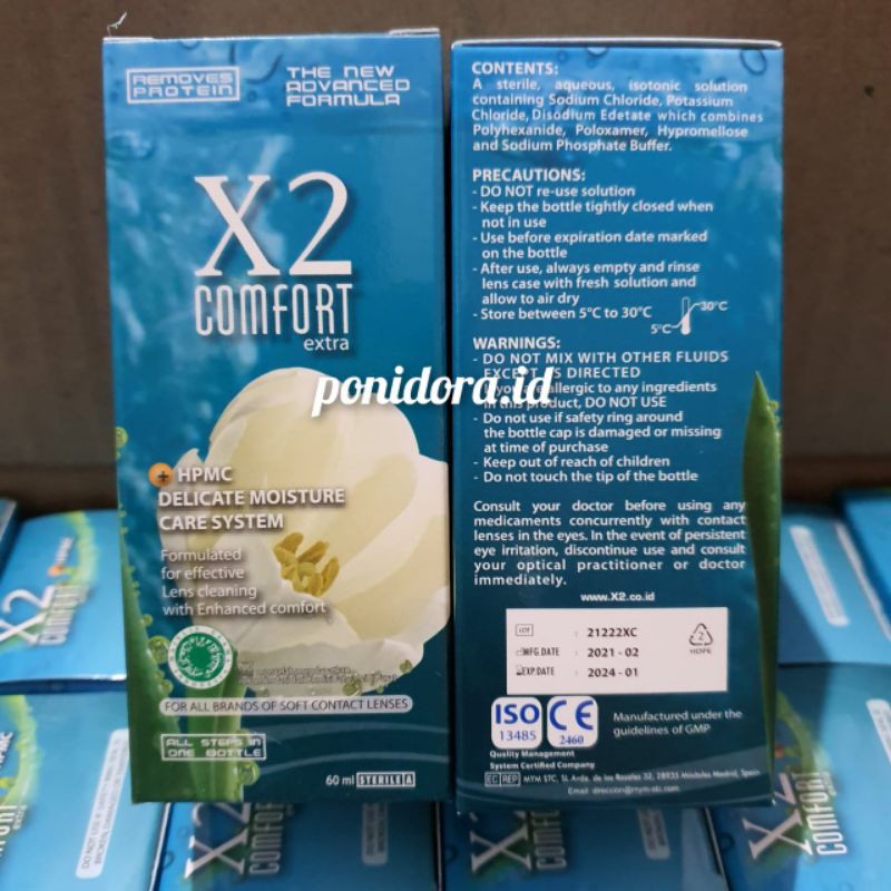 Jual Cairan softlens x2 comfort extra 60ml air soflen | Shopee Indonesia