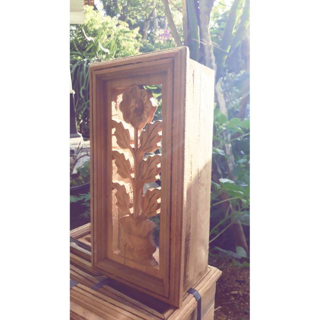 Jual Loster Kayu Jati Model Bunga dalam pot | Shopee Indonesia