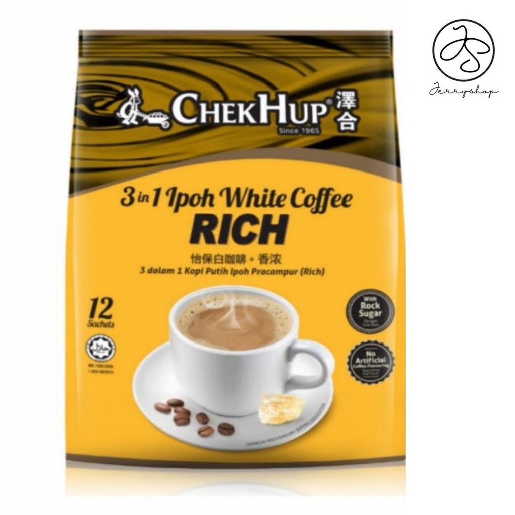 Jual CHEK HUP 3 in 1 Ipoh White Coffee Rich Malaysia (12 sachet) | Shopee Indonesia