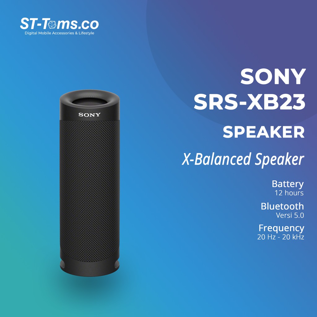 Jual Sony SRS-XB23 / SRS XB23 Extra Bass Portable Bluetooth Speaker ...