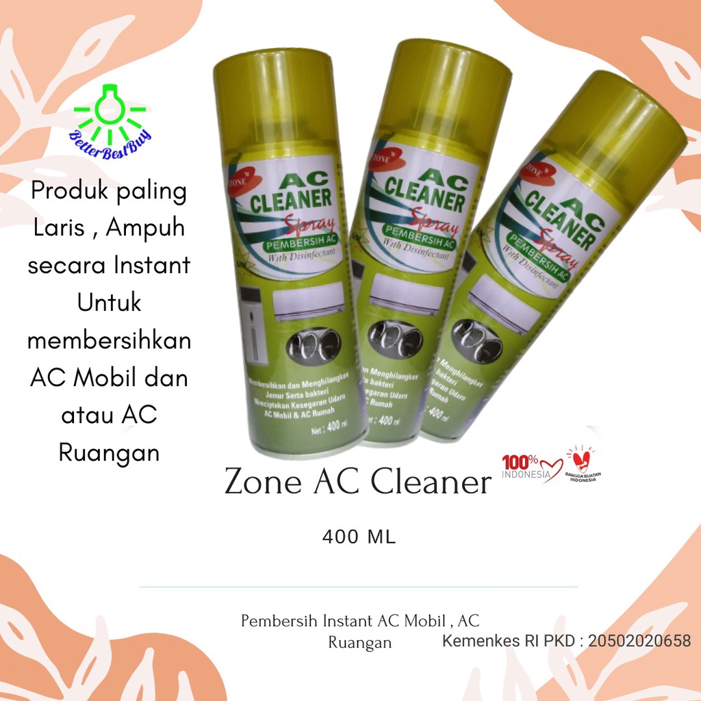 Jual Zone Ac Cleaner Mobil dan Ruangan 400ML Hemat | Shopee Indonesia