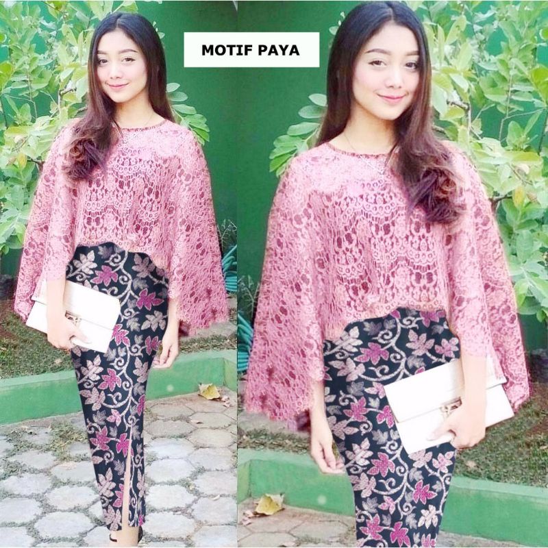 Jual Set Cape Vania Vanya Paya Cape Brukat +Rok Batik Semi Sutra Prada+ Best Seller!! | Shopee ...