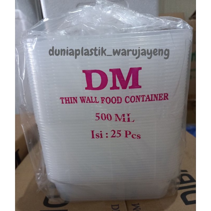 Jual Thinwall Square / Thinwall Kotak 500ml merk DM Isi 25pcs | Shopee ... Jual Thinwall Square / Thinwall Kotak 500ml merk DM Isi 25pcs | Shopee ...