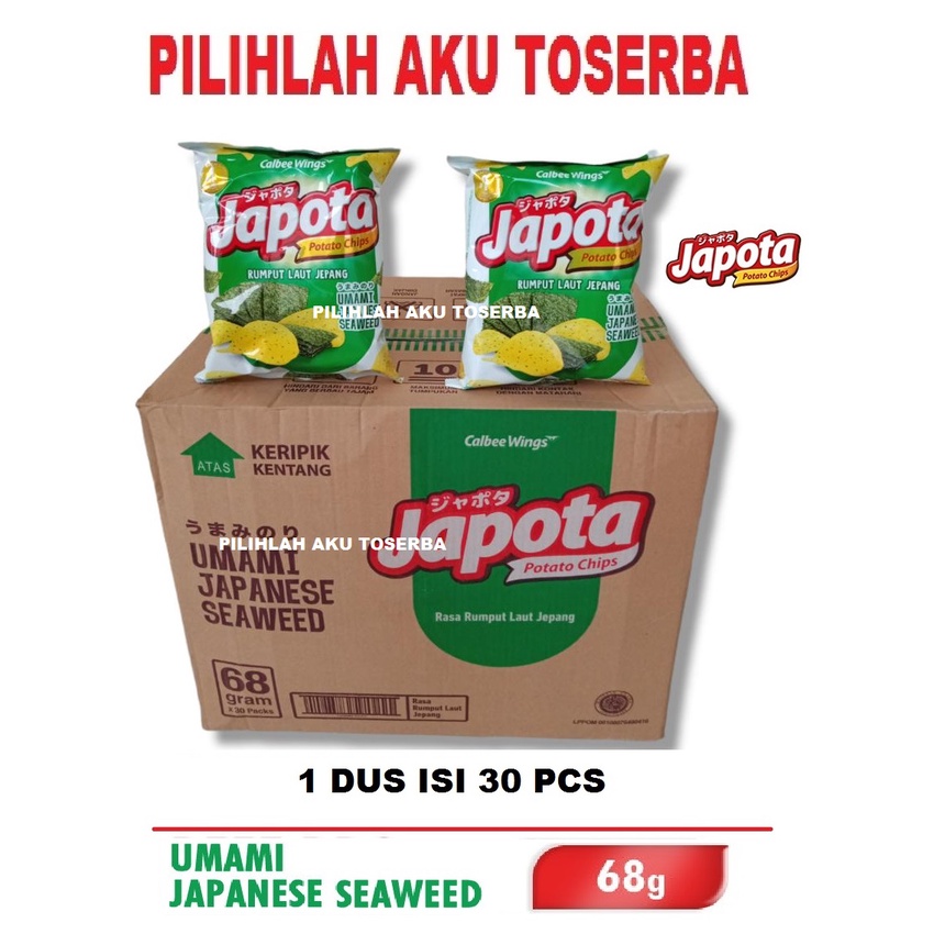 Jual Japota Keripik Kentang RUMPUT LAUT / SEAWEED 68 gr - ( HARGA 1 DUS ...
