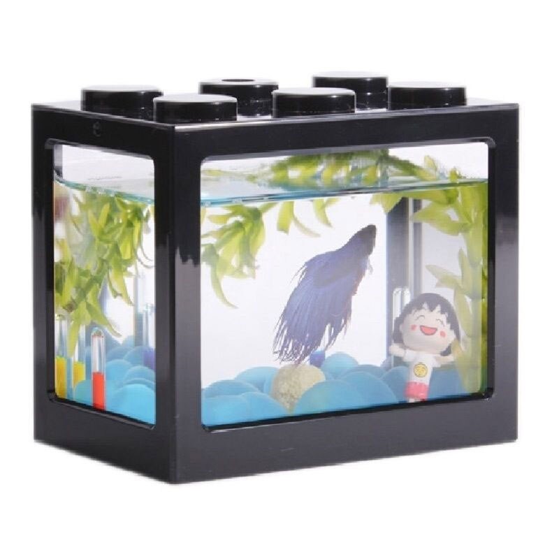 Jual Aquarium Mini Lego Block Fish Tank dengan Lampu LED | Shopee Indonesia