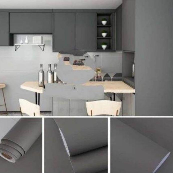 Jual Miliki - Wallpaper Sticker Dinding Polos abu tua elegan mewah ...