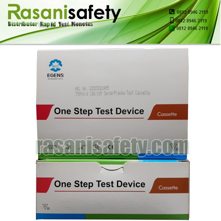 Jual Typhoid Test Device EGENS Isi 25 Alat Tes Cassette Tipes Tifus ...