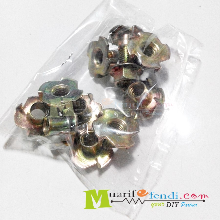 Jual baut T nut M8 x 8mm Tee nut baut tanam 4 prong CAKRAM | Shopee ...