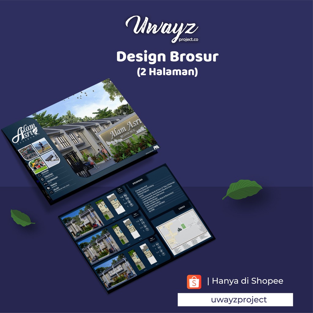 Jual JASA DESAIN BROSUR FLYER PAMFLET PERUMAHAN PROMOSI CUSTOM ...