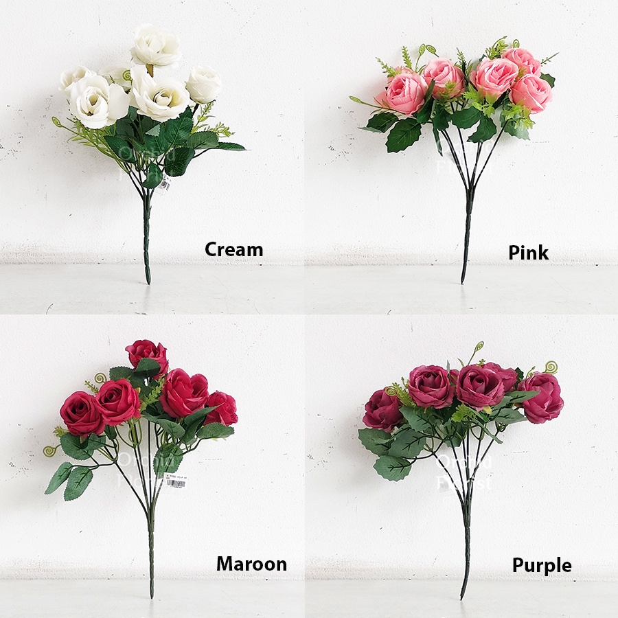 Jual Bunga Palsu / Artificial Flower - Rose Viola X6 | Shopee Indonesia