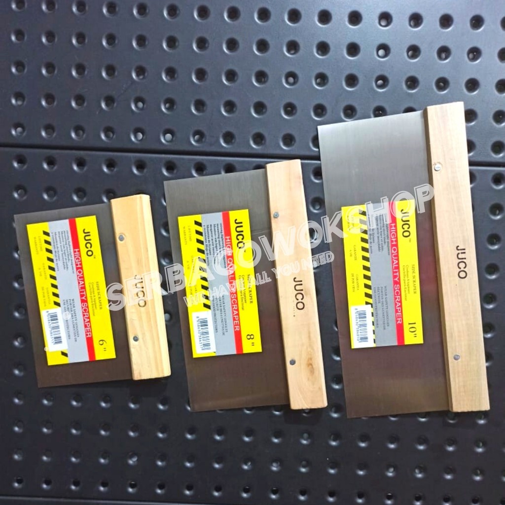 Jual Paket Skrap Kape Side Scraper 6-8-10 Inch JUCO Sendok Plat ...