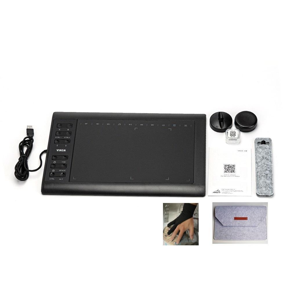 Jual Drawing Graphic Pen Tablet 10 inch VINSA 1060Plus Digital Drawing ...