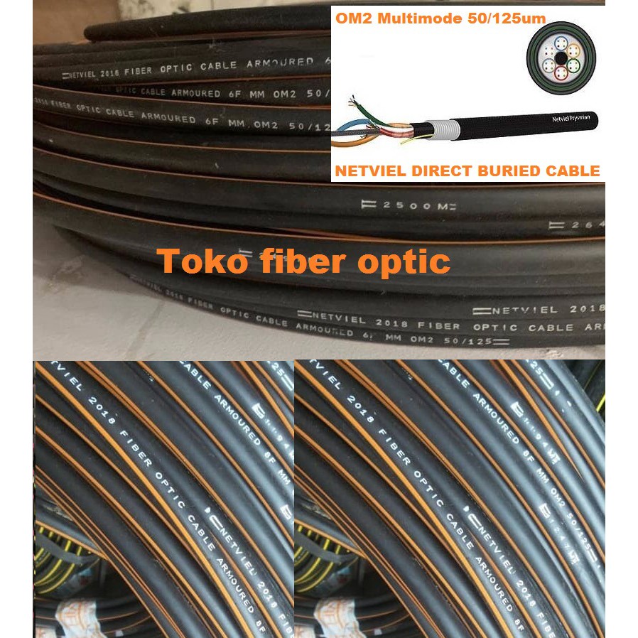 Jual Netviel 4 Core Multimode OM2 Outdoor Direct Buried, Double Jacket ...