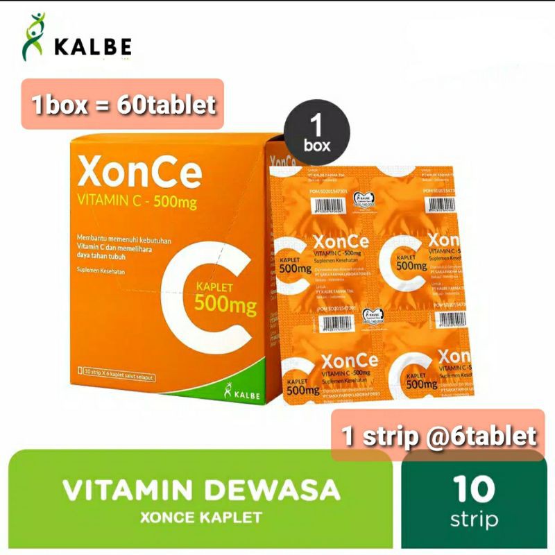 Jual Xonce Vitamin C 500mg (1Box @60tablet) dan Xonce 1000mg (1Box ...