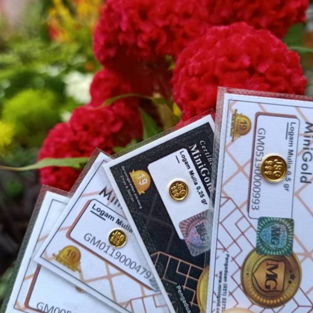 Jual Minigold/mini gold 0.5gram Koin Emas Mini 24 Karat Logam Mulia ...