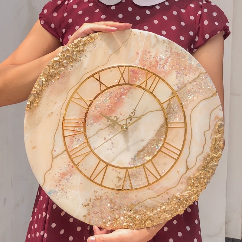 Jual ASTHETE - wall clock ART aesthetic elegant roman resin / jam ...
