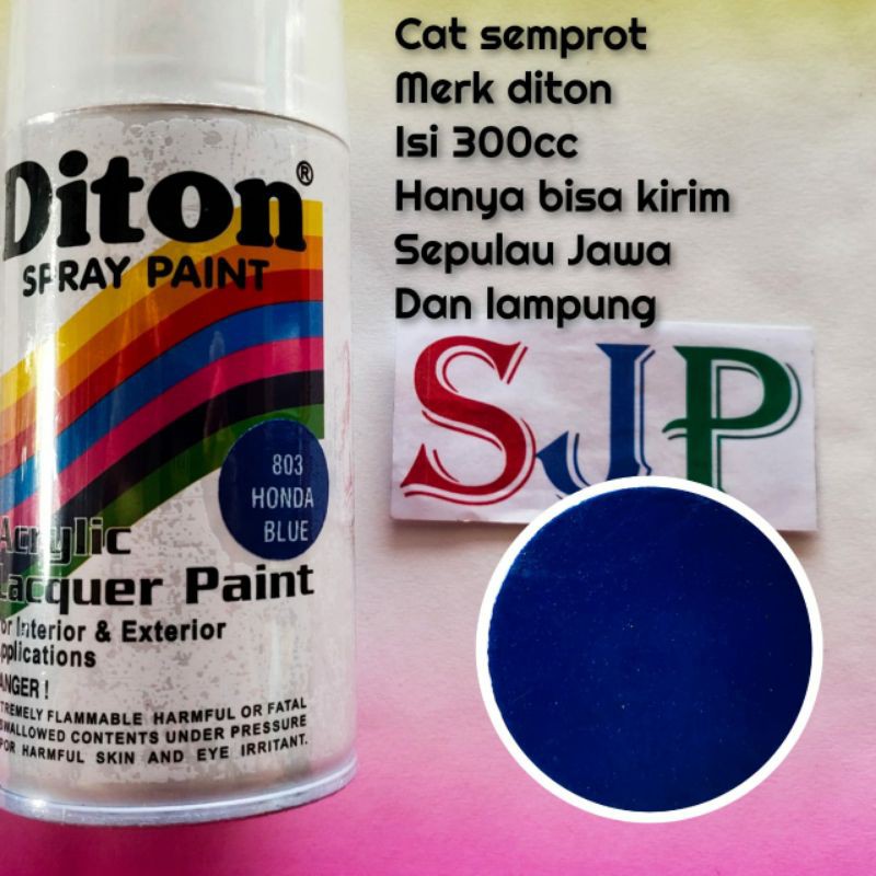 Jual cat diton 803 Honda Blue pylok pilox piloc spray paint | Shopee ...