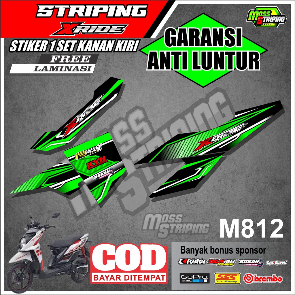 Jual STICKER MOTOR STRIPING XRIDE 115 X RIDE X-RIDE OLD 115 KODE M812 ...