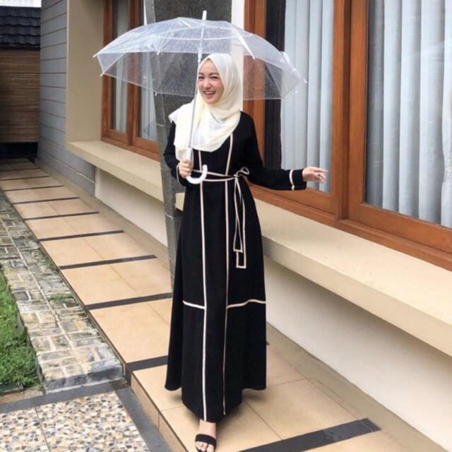 Jual Abaya Gamis Arab List Hitam Remaja Wanita Muslim Syar'i ModisTerbaru Lebaran 2021 Bisa COD ...