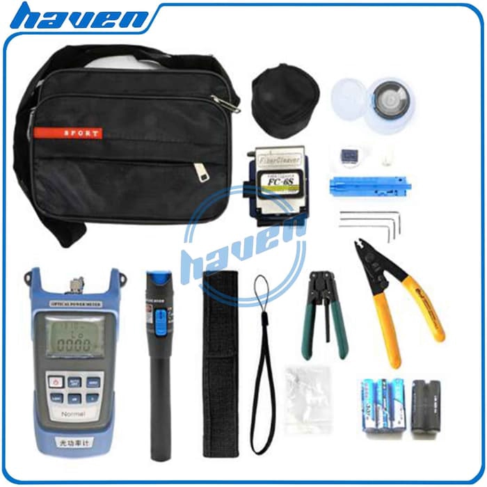 Jual FTTH Tool Kit Set Lengkap OPM VFL Cleaver FO Fiber Optik Tool Kit ...