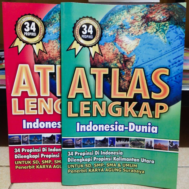 Jual Atlas Lengkap Indonesia & Dunia Edisi Terbaru Karya Agung | Shopee ...