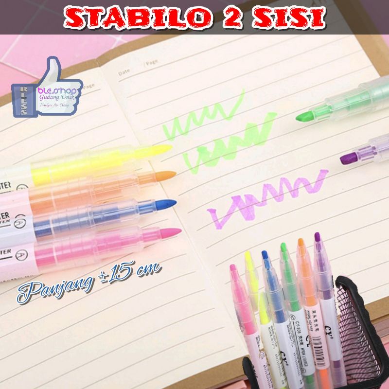 Jual Stabilo Highlighter Bolpoin Warna Pulpen Warna Warni | Shopee ...