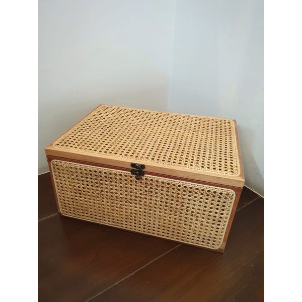 Jual Kotak penyimpanan Rotan / box rotan besar | Shopee Indonesia