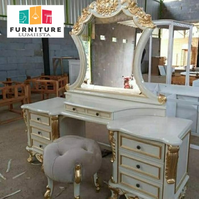 Jual Meja rias tolet ukir mewah modern mebel meubel furniture asli jepara murah tren terbaru ...