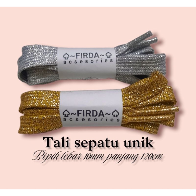 Jual tali sepatu glitter emas dan silver dijual/pasang | Shopee Indonesia