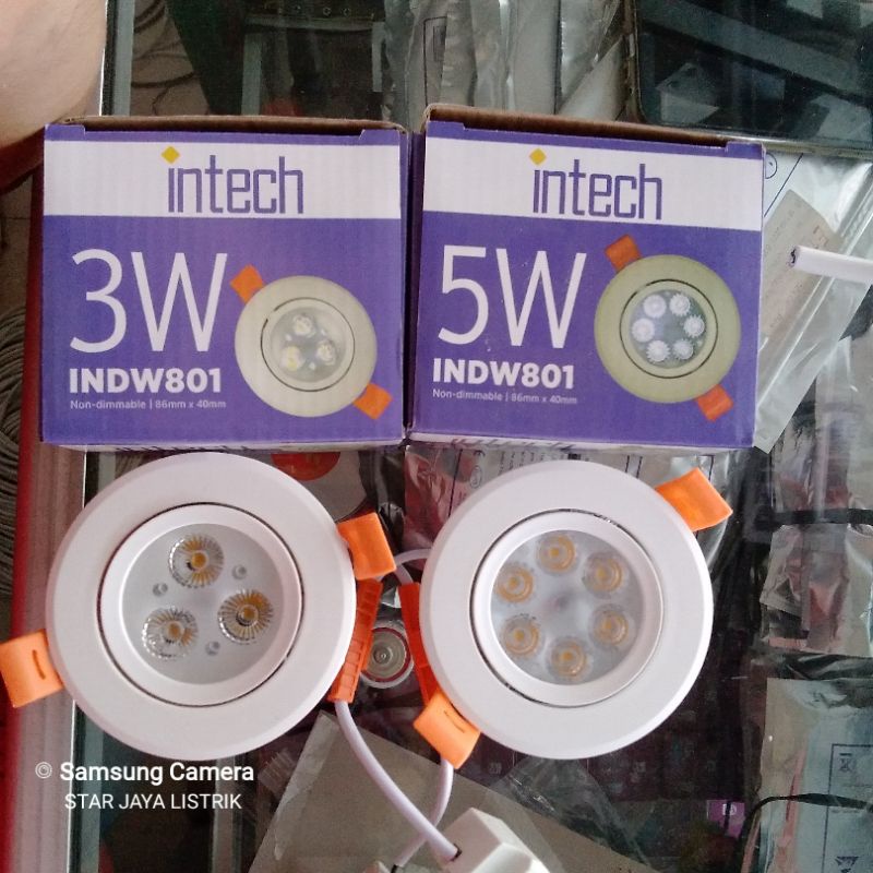 Jual Downlight Spot LED 3 Watt 3 Mata & 5 Watt 6 Mata INTECH INDW801 ...