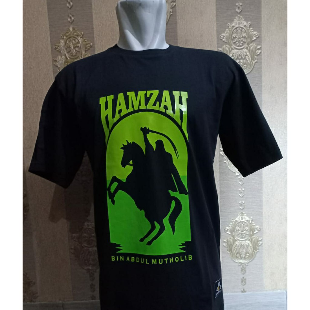 Jual Baju kaos santri muslim HAMZAH BIN ABDUL MUTHOLIB TANGAN PANJANG ...