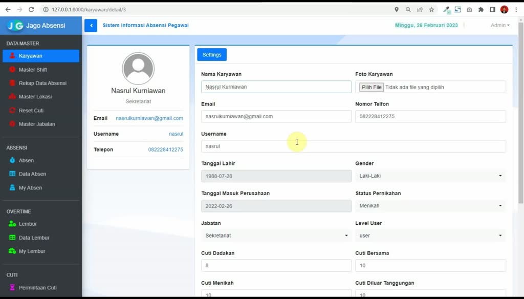 Jual Source Code Aplikasi Absensi Laravel 9 Integrasi Deteksi Koordinat ...