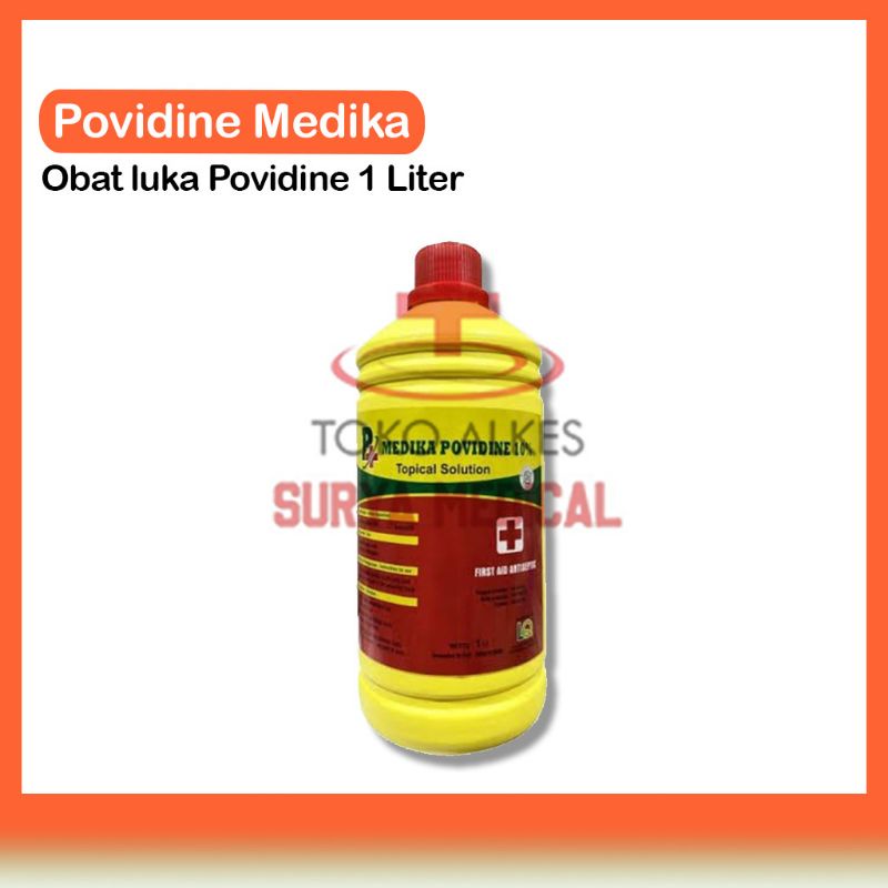 Jual Obat Merah Luka 1 Liter Povidine Iodine Medika 1000ml | Shopee ...