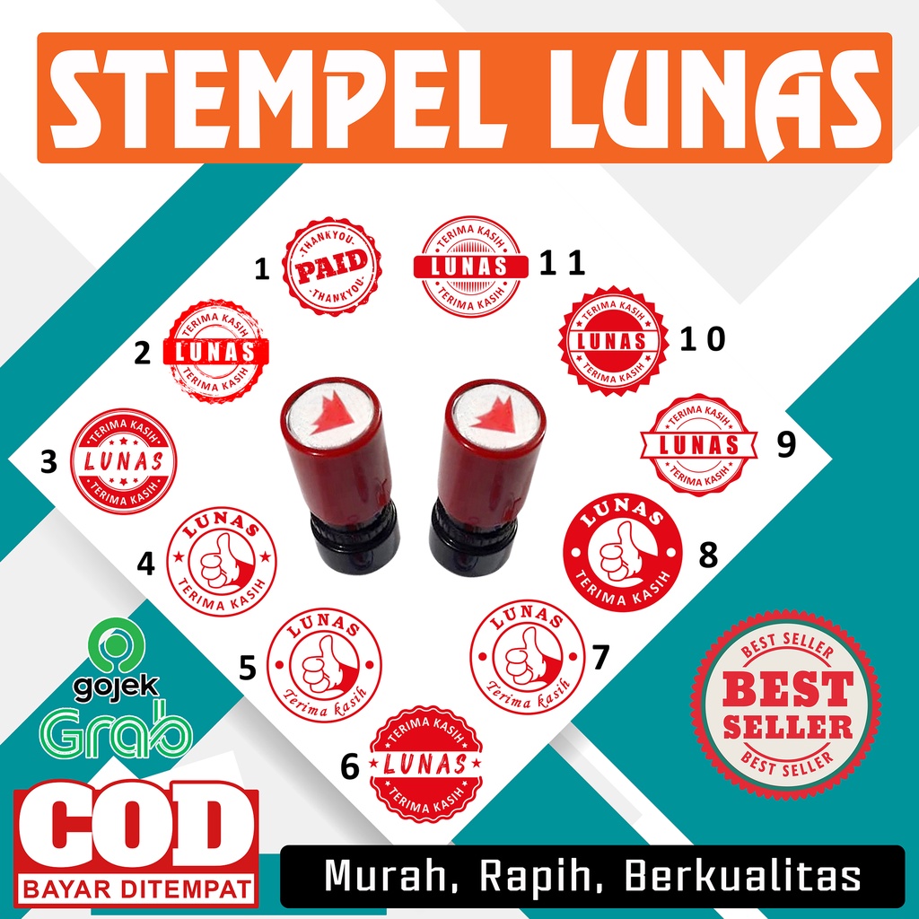 Jual STEMPEL LUNAS OTOMATIS BULAT | Shopee Indonesia