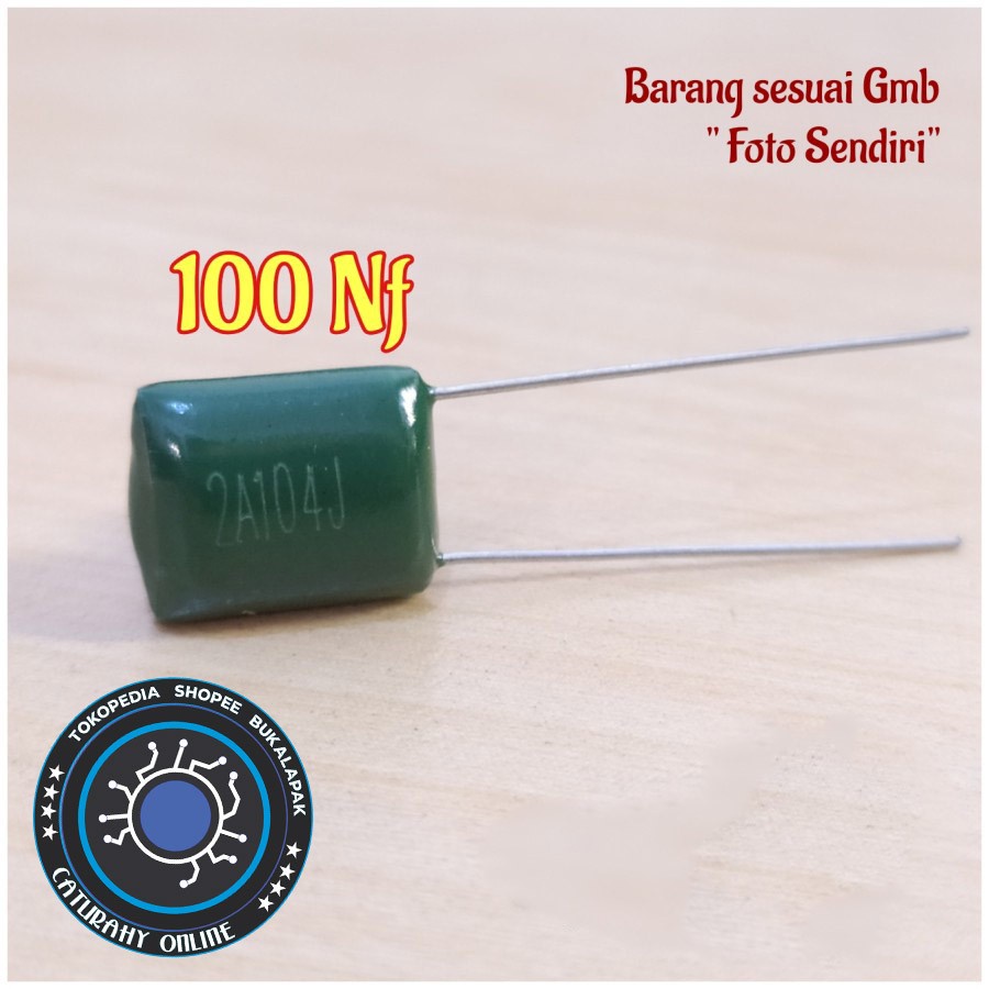 Jual Kapasitor milar 100 nf 104 Capasitor mylar 0.1 uf Capacitor 100v ...
