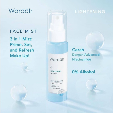 Jual Wardah Lightening Face Mist 60 ml - Spray untuk primer, setting ...