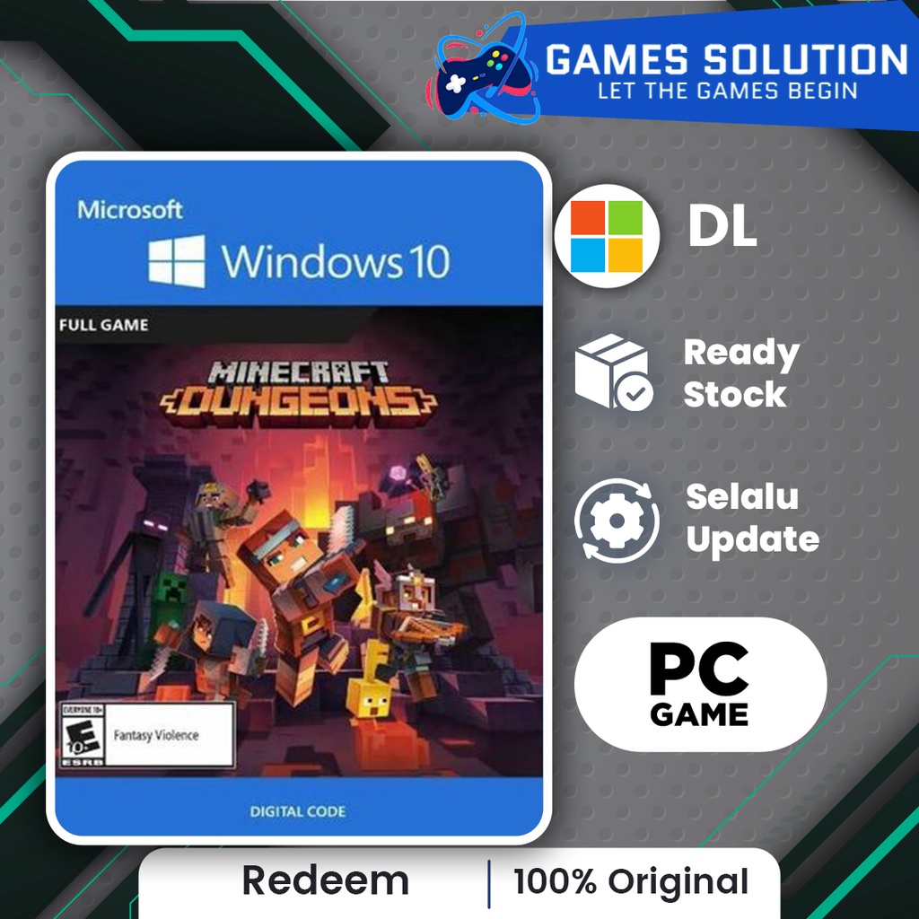 Jual Minecraft Dungeons + Launcher Original - Redeem Code | Shopee ...