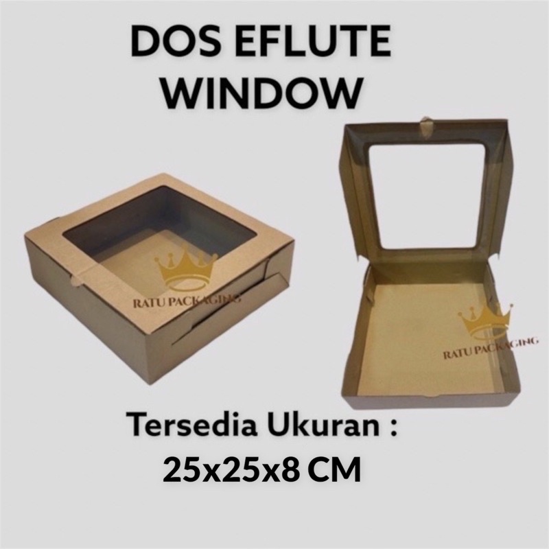 Jual RATU | Dos EFLUTE TEBAL WINDOW 25x25x8CM Souvenir Karton Kardus ...